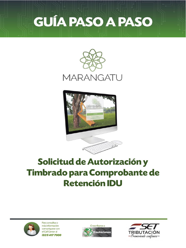 Guía Paso A Paso - Solicitud de Timbrado Comprobante de Retención IDU | PDF