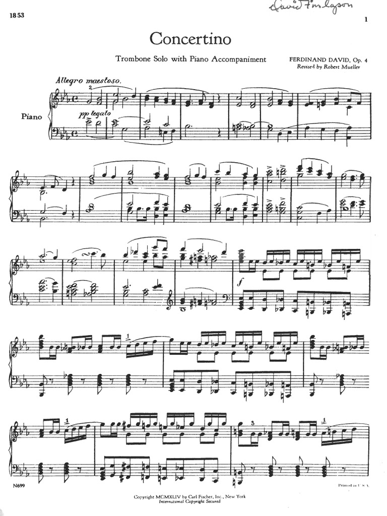 David Concertino Piano | PDF