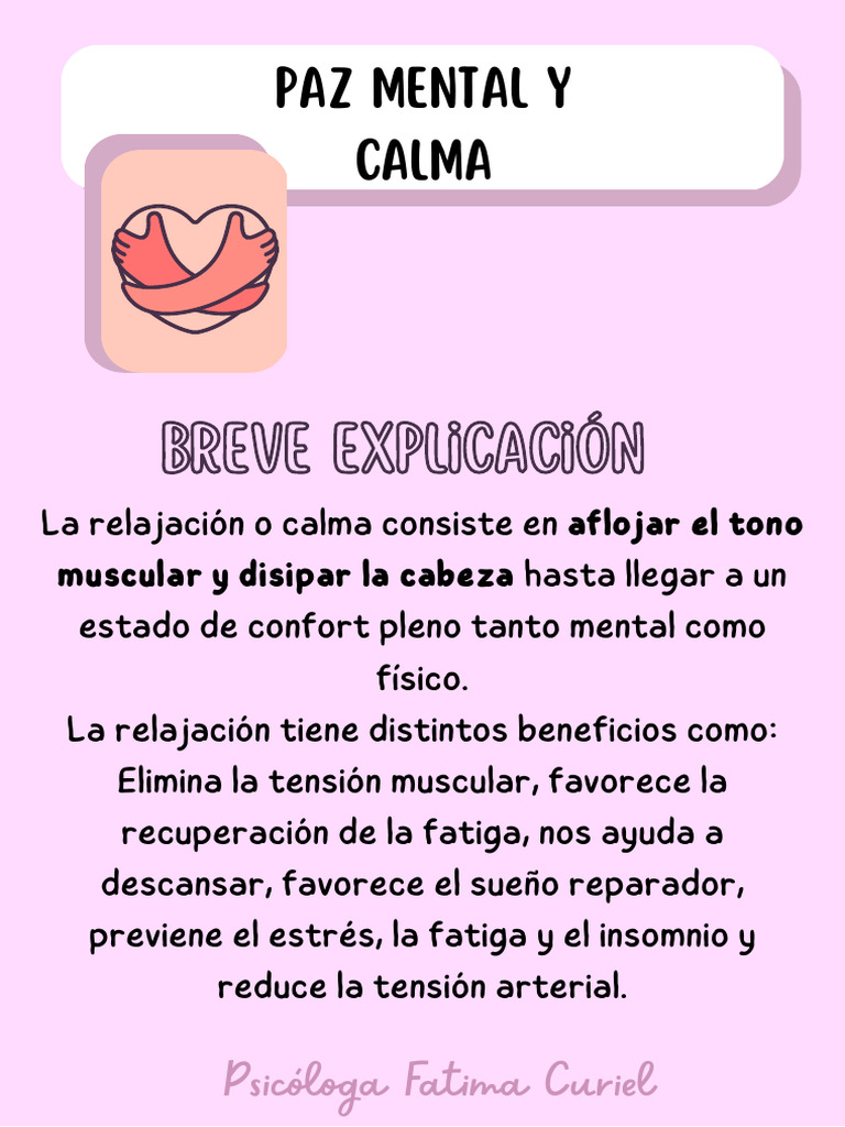Técnicas de Relajación y Paz Mental | PDF