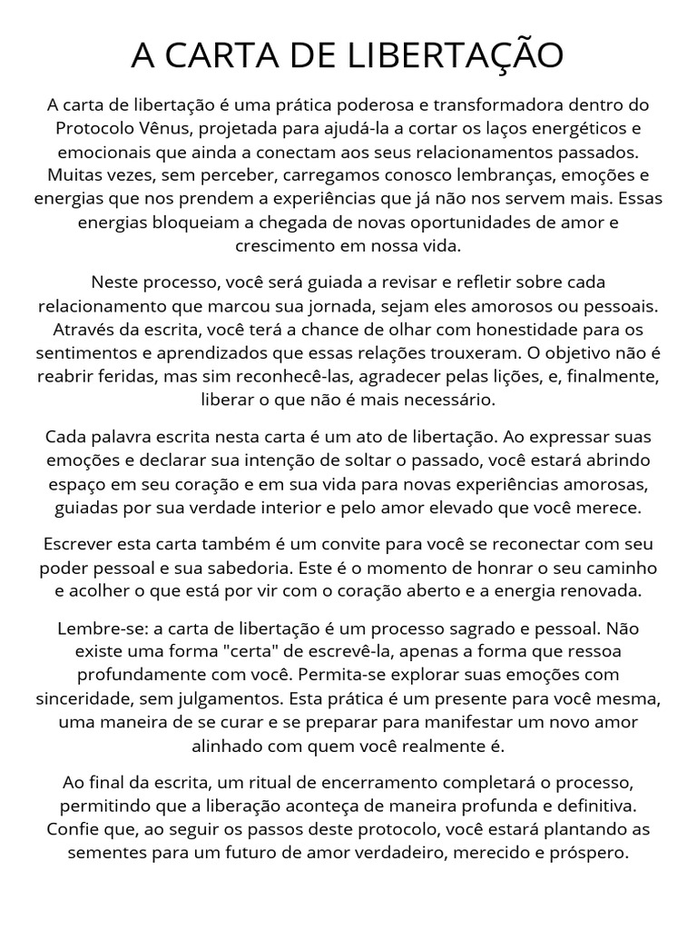 Protocolo Venus - Car PDF | PDF | Amor | Dor