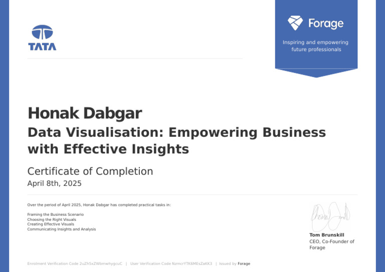Data Visualization Certificate | PDF