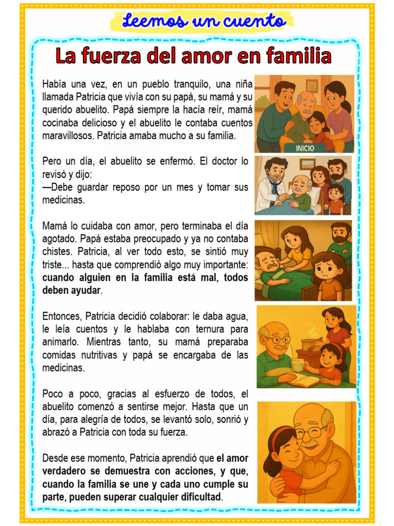 Cuento sobre la unión familiar | PDF