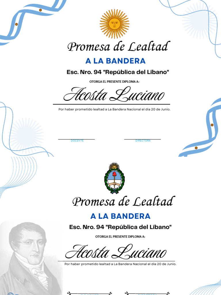 Diploma de Promesa a la Bandera | PDF