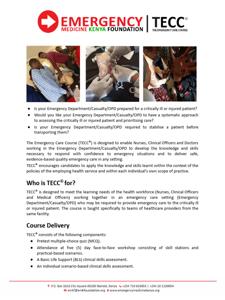 The Emergency Care Course (TECC)-1 | PDF | Cardiopulmonary Resuscitation | Major Trauma