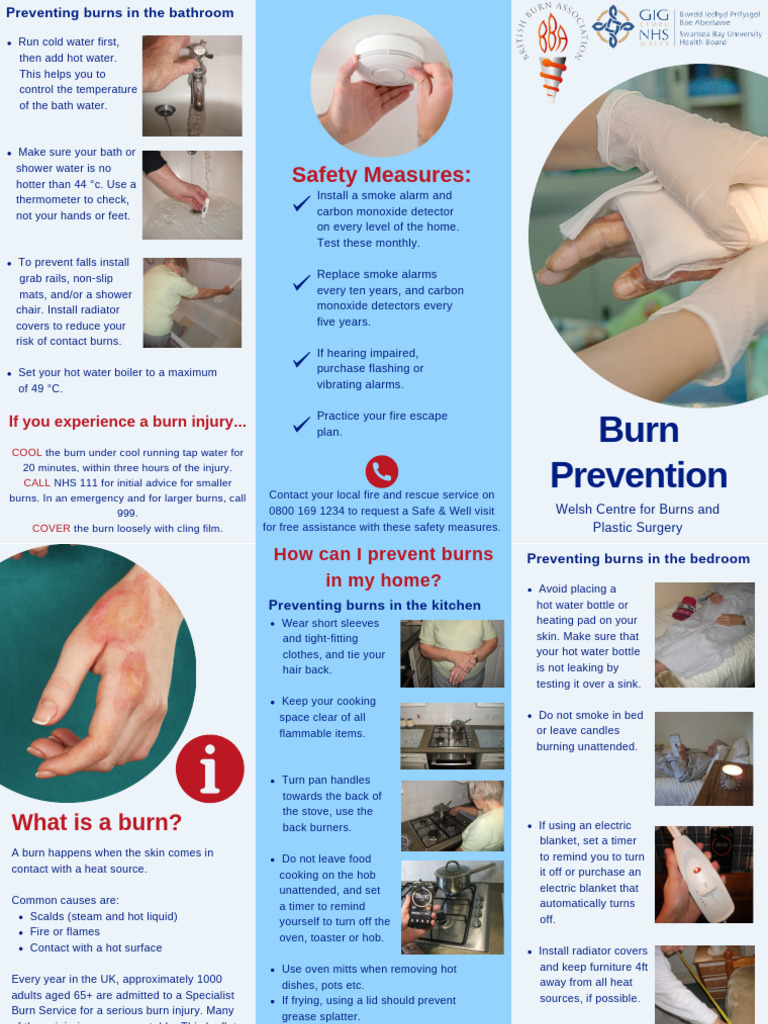 Burn Prevention Leaflet For Adults English | PDF | Burn | Water Heating