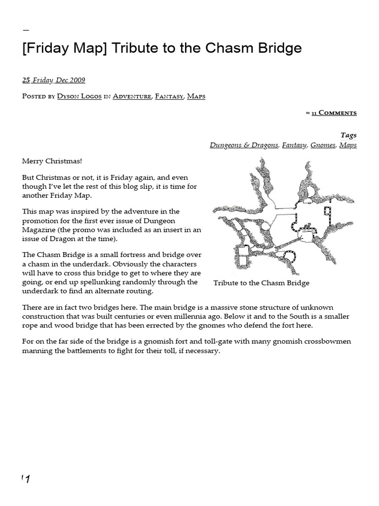 (Friday Map) Tribute To The Chasm Bridge - Dyson's Dodecahedron | PDF ...