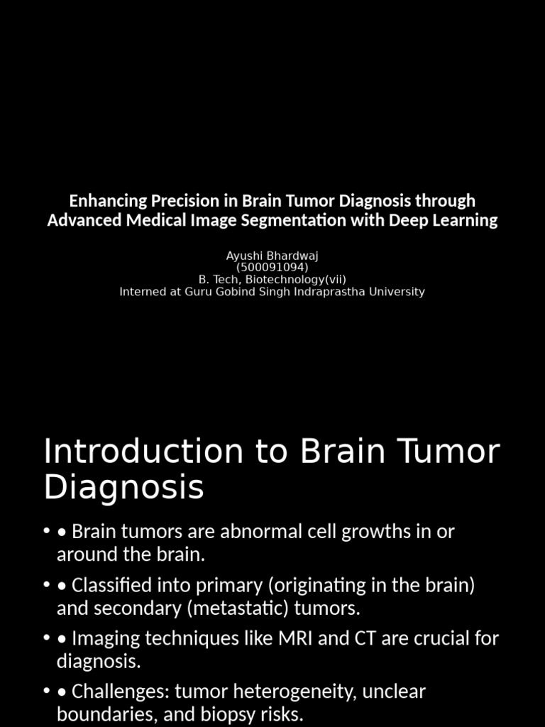Brain Tumor Diagnosis Deep Learning Presentation | PDF | Brain Tumor | Deep Learning
