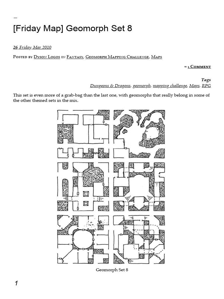 (Friday Map) Geomorph Set 8 - Dyson's Dodecahedron | PDF