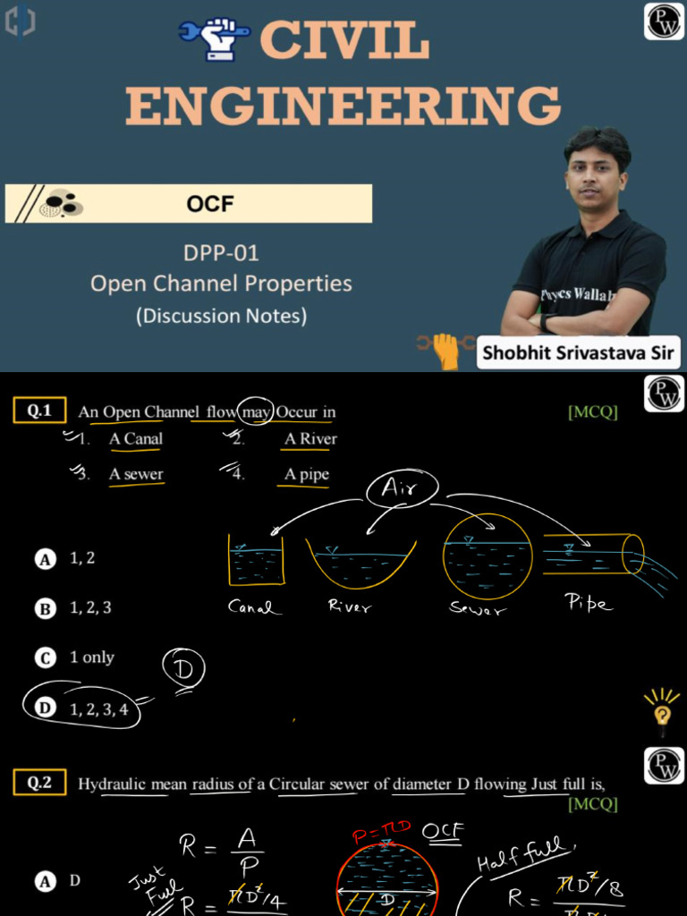 Open Channel Properties - DPP-01 Discussion Notes | PDF