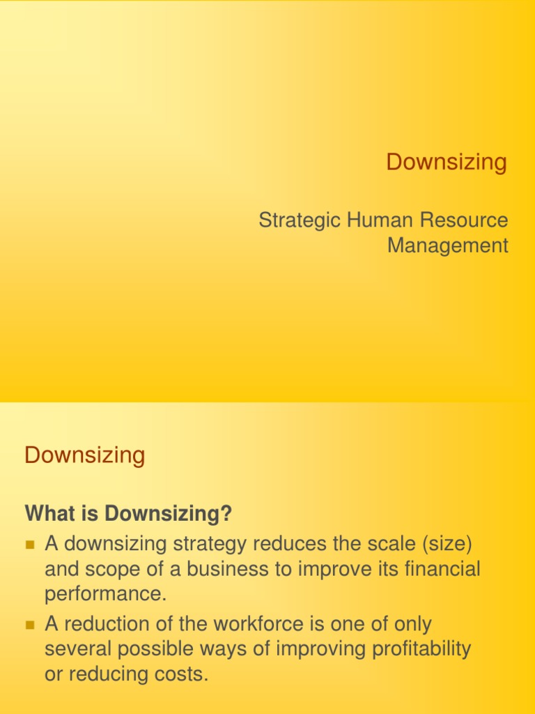 Downsizing SHRM | PDF | Layoff | Outsourcing