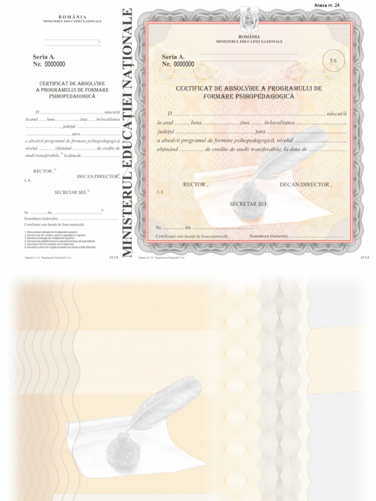 ANEXA 24 - Certificat de Absolvire A Programului de Formare ...