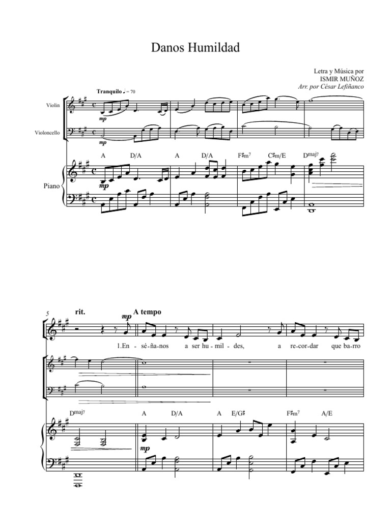 Danos Humildad - Letra et Musique | PDF