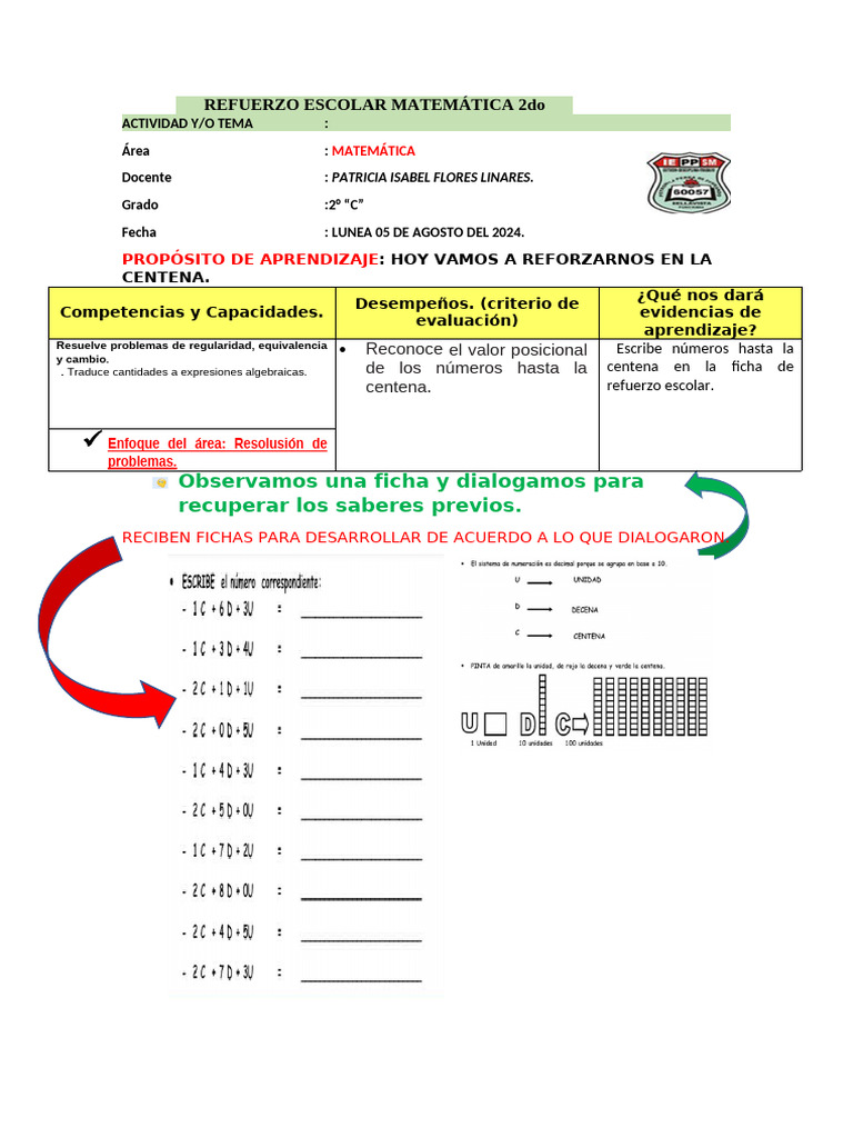 REFUERZO ESCOLAR MATEMÁTICA 2do | PDF | Matemáticas