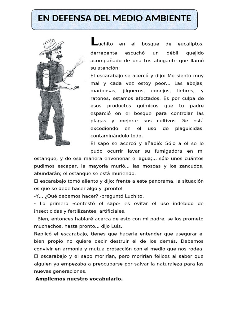 Comprension Lectora Sobre El Medio Ambiente | PDF