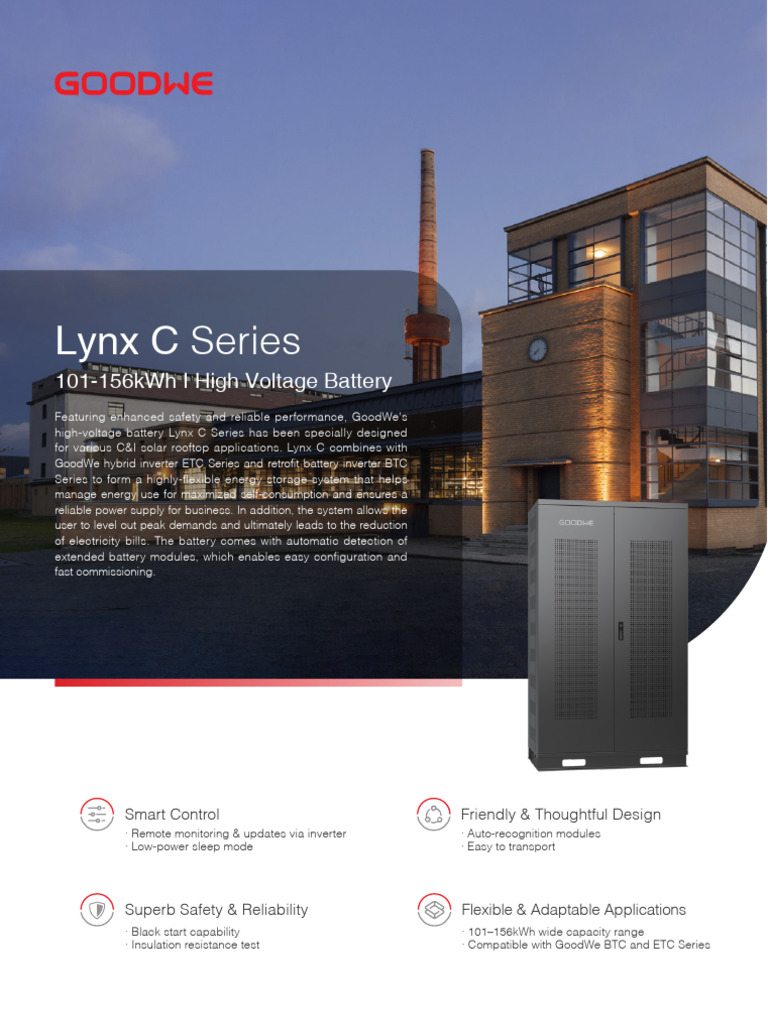 GoodWe Lynx C Series Battery Overview | PDF | Solar Panel | Sustainable ...