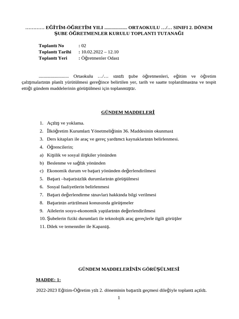 Ortaokul 2 Donem Sok Ornek 2 | PDF