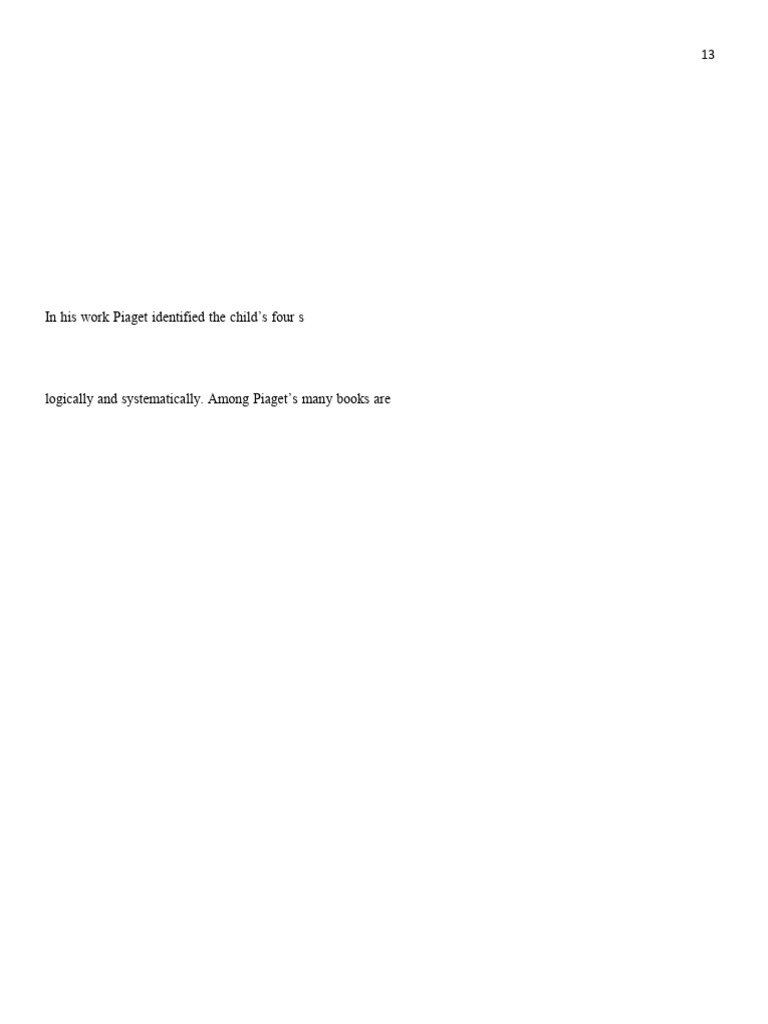 Stages of Cognitive Development | PDF | Cognitive Development | Schema ...