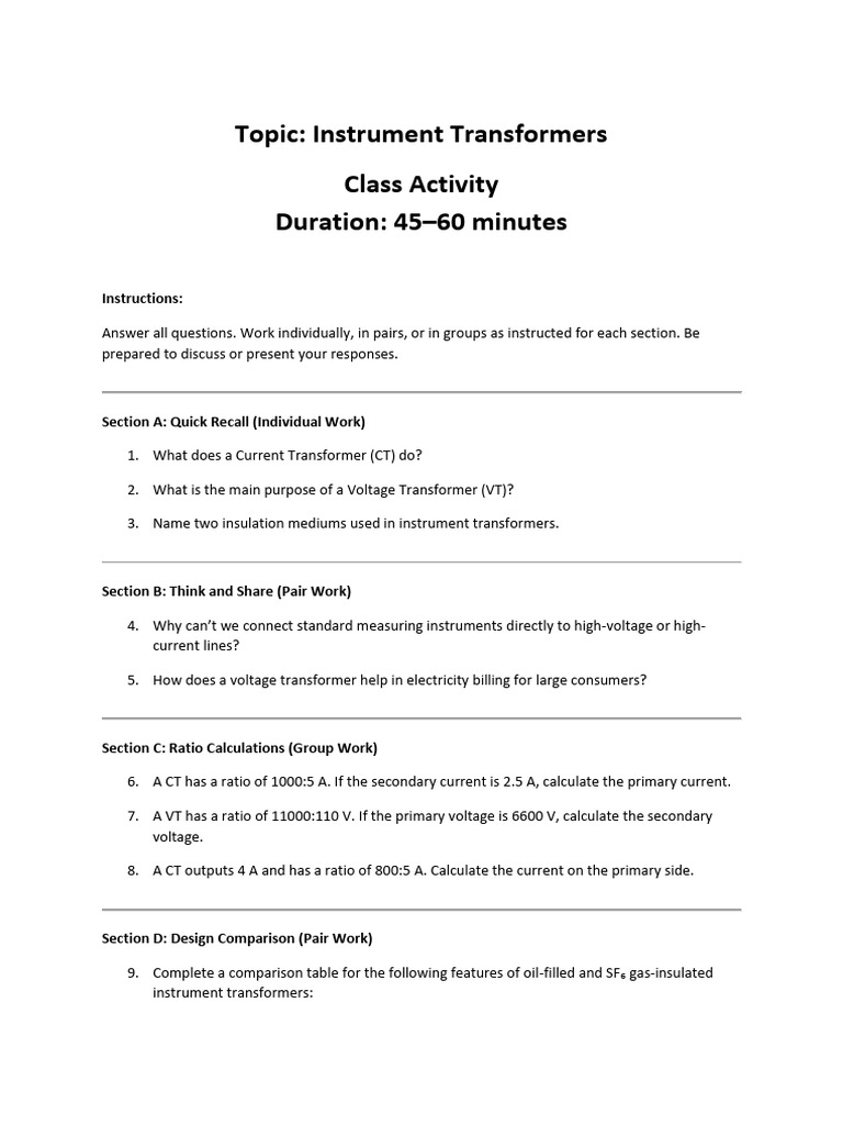 Instrument Transformers | PDF