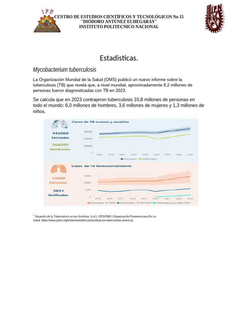 Estadisticas, de Bac | PDF | Tuberculosis | Las bacterias