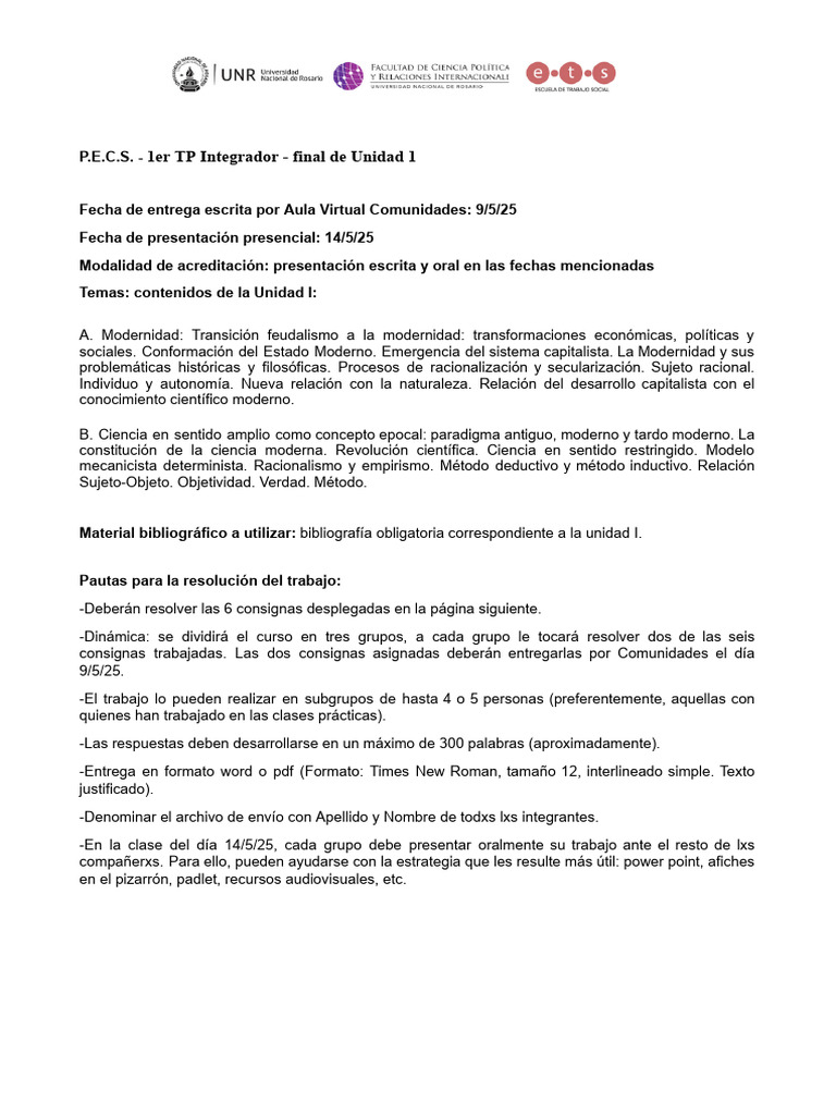 TP Integrador 1 | PDF | Conocimiento | Modernidad