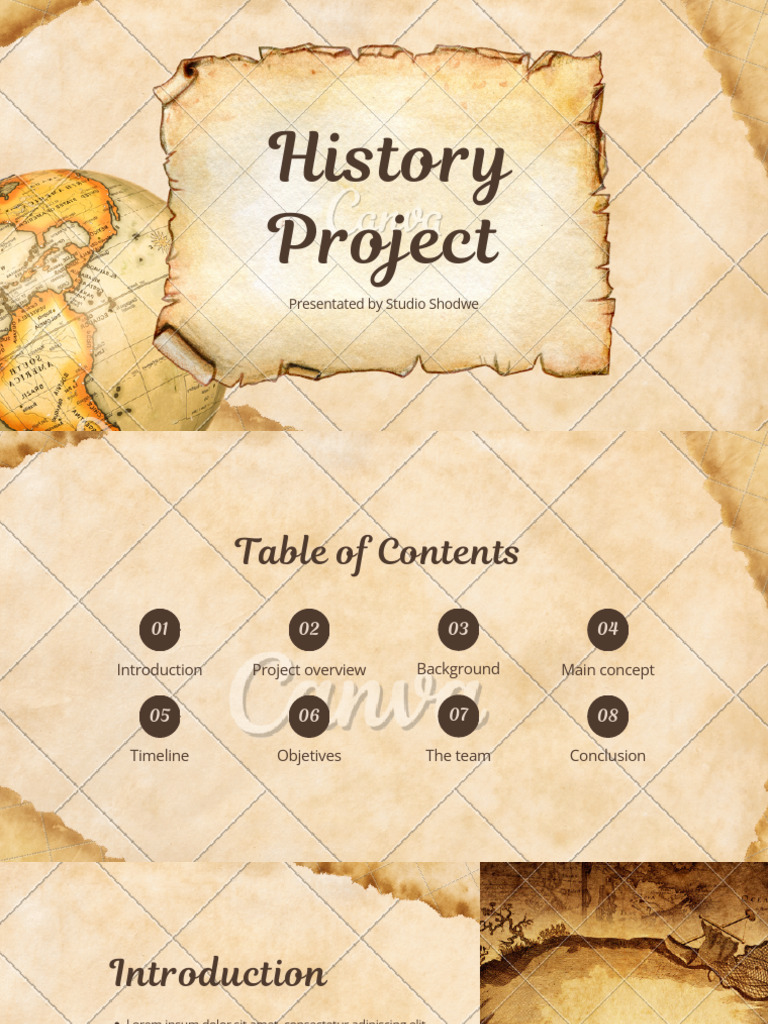 Beige Scrapbook History Project Presentation | PDF