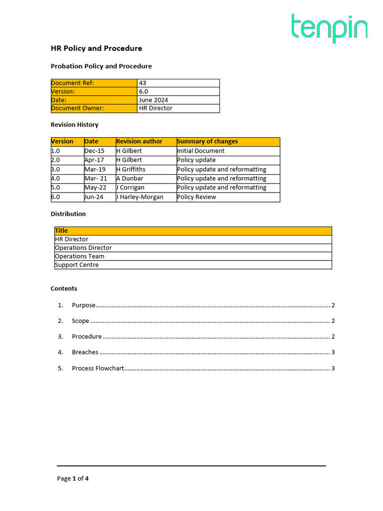 Probation Policy & Procedure_June2024 | PDF | Business | Justice
