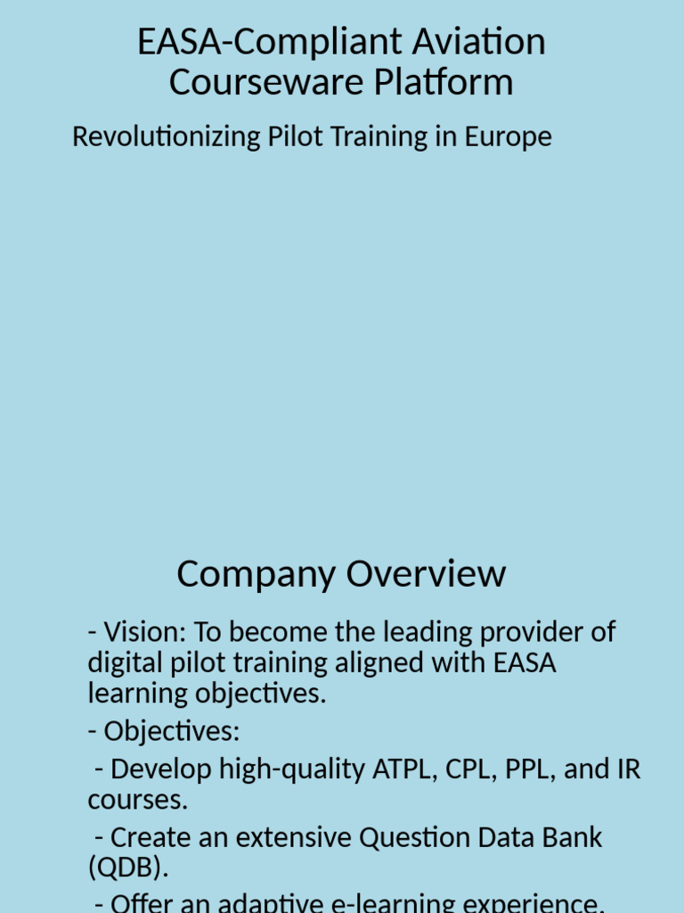 EASA Aviation Courseware Presentation Final 2 | PDF | Virtual Reality | Computing