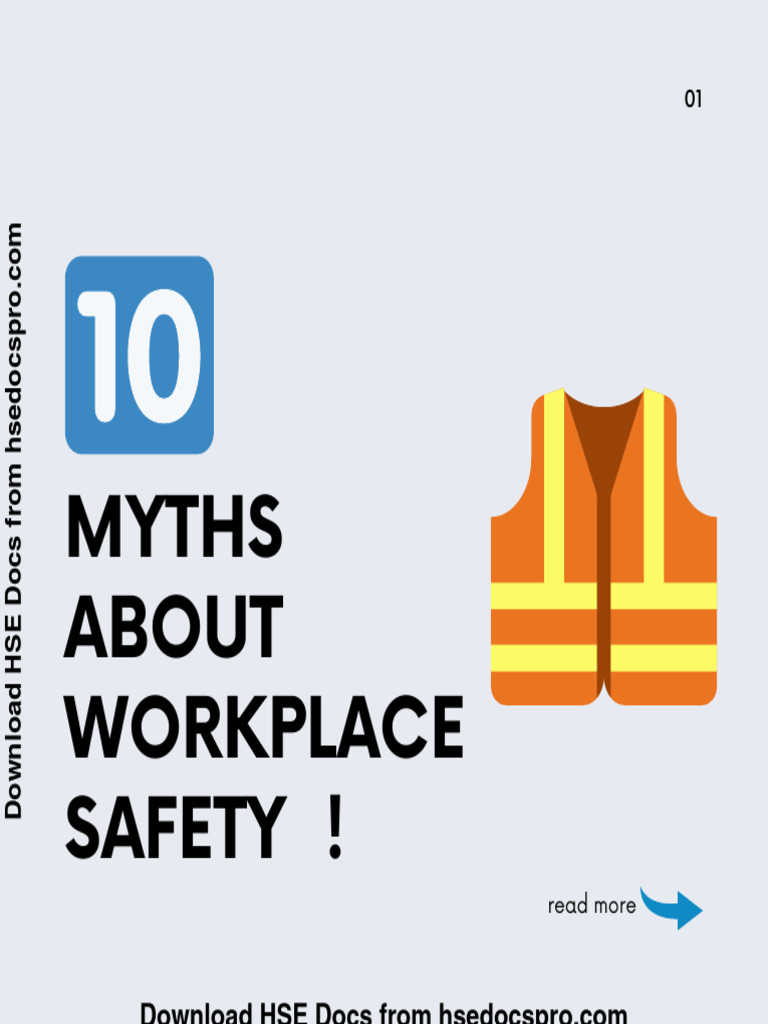 10 Myths About Workplace Safety | PDF | Safety | Occupational Safety ...