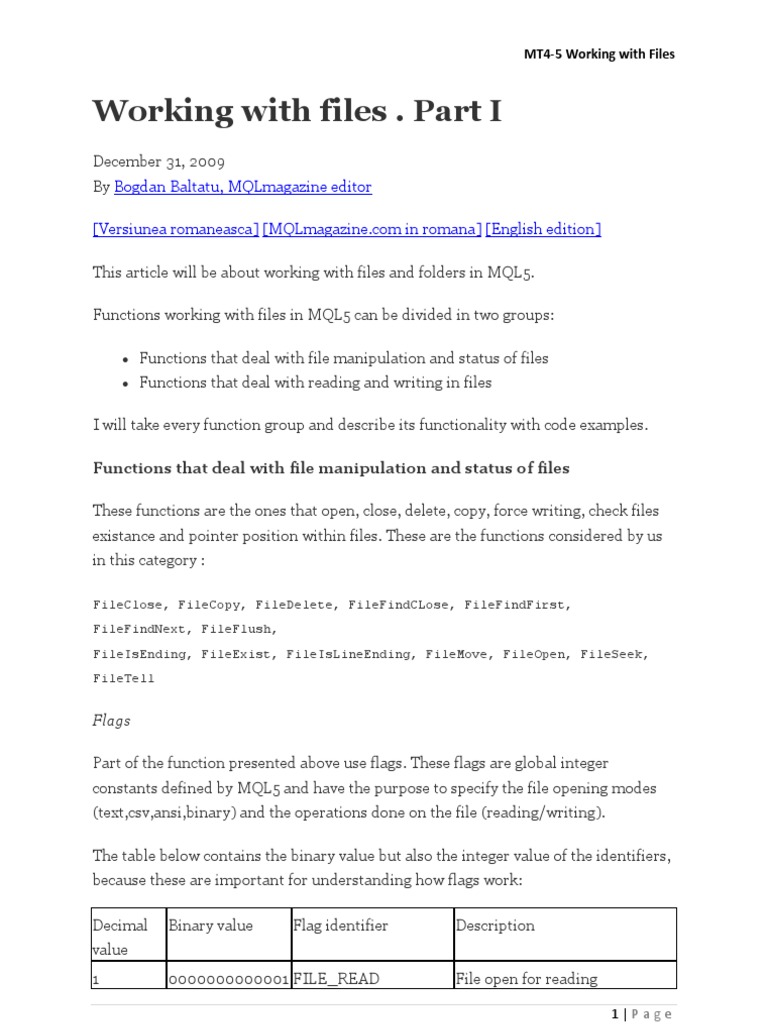 MT4-5 Working With Files | PDF | Integer (Computer Science) | Computer File