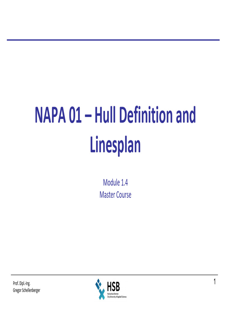 NAPA 01 - Hullform and Linesplan | PDF | Computing | Software