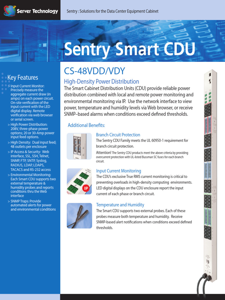 Sentry Smart CDU-Sentry Smart CDU-CS-48VDD - VDY | PDF | Computing ...