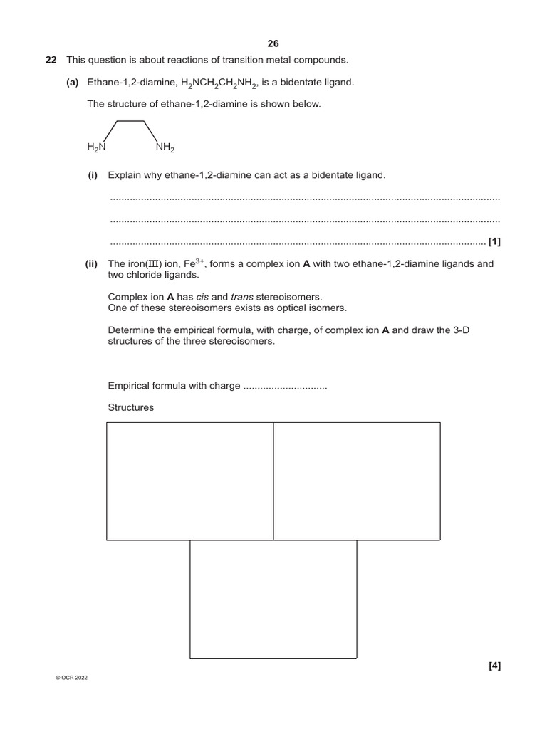 Combined Transition Elements Questions 2022 2024 | PDF | Coordination Complex | Hydroxide
