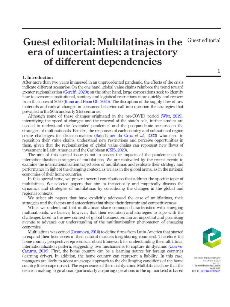Amal - Multilatinas in The Era of Uncertainties | PDF ...