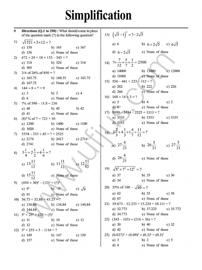 Simplification PDF | PDF