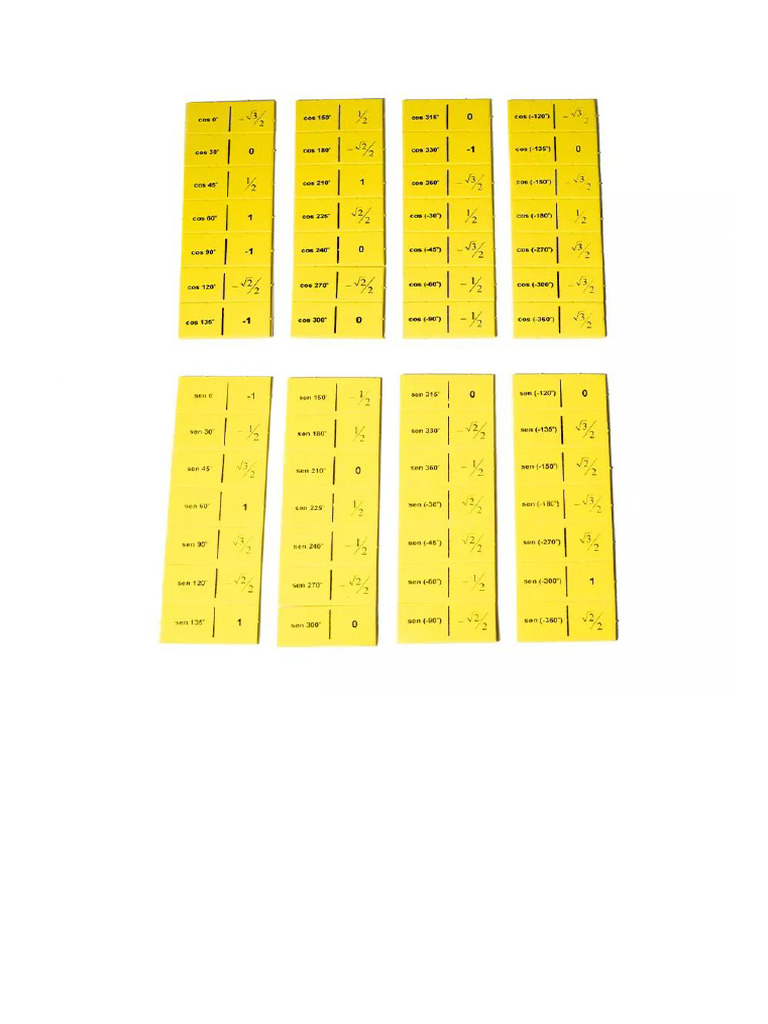 Domino Trigonometria | PDF