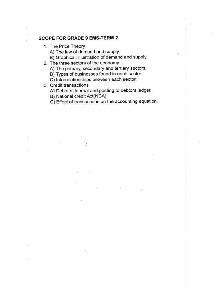 Grade 9 Scope | PDF