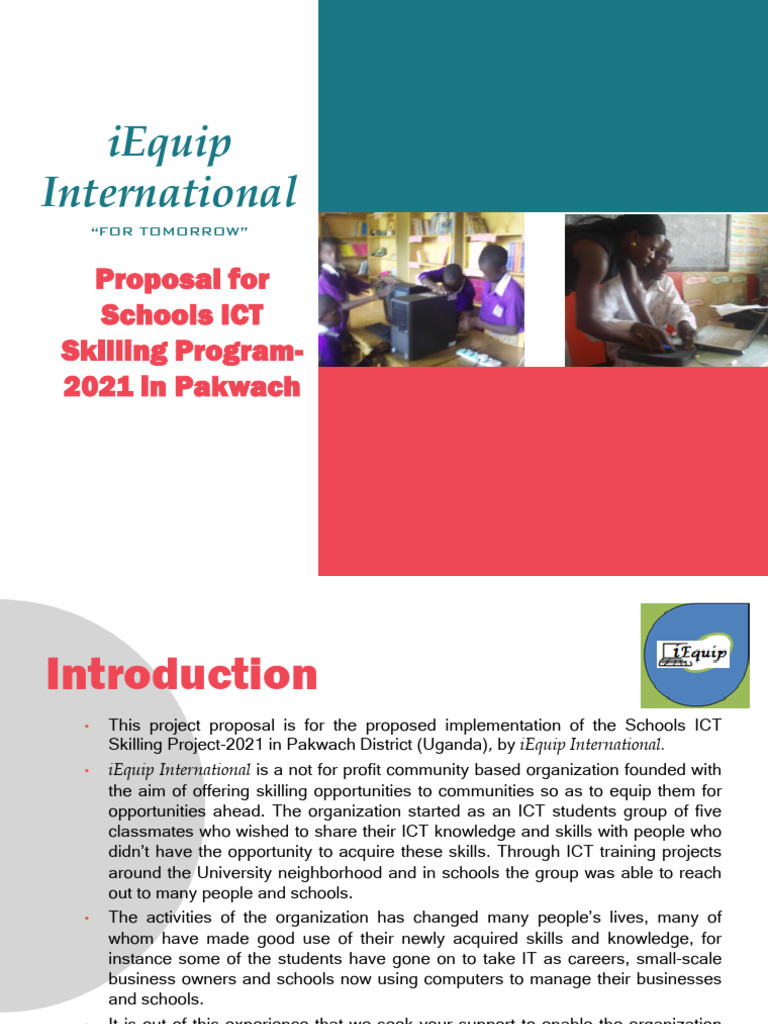 Pakwach ICT Skilling Project Proposal-2021 | PDF | Educational ...