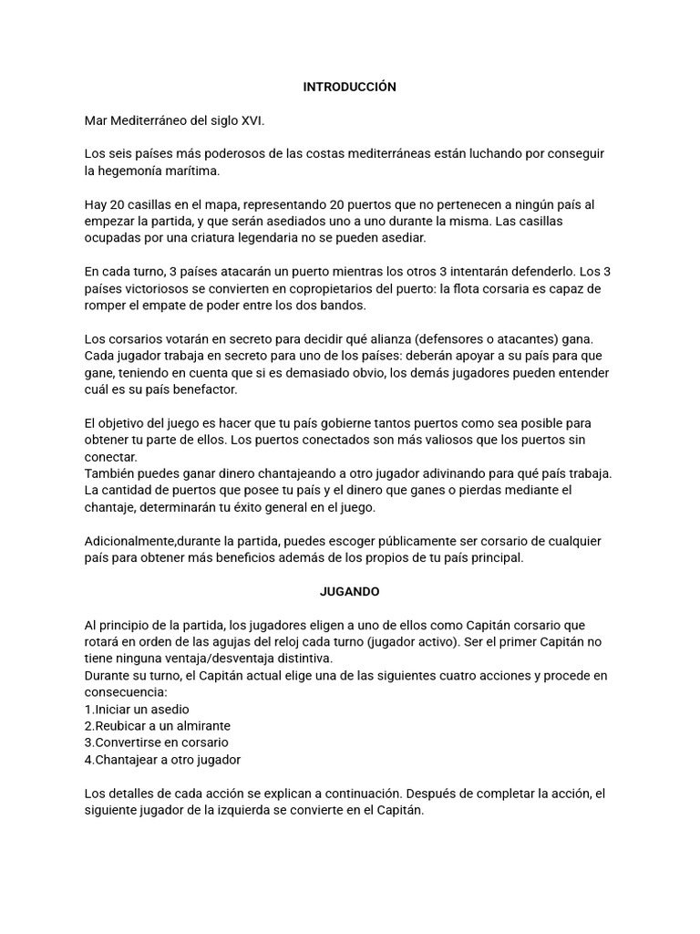 Parley Reglas Esp | PDF | Corsario