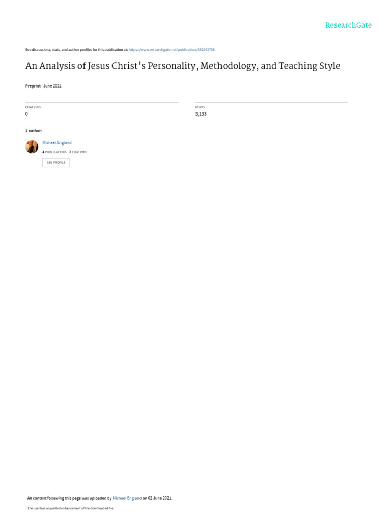 Teaching Methods of Jesus | PDF | Extraversion And Introversion | Jesus