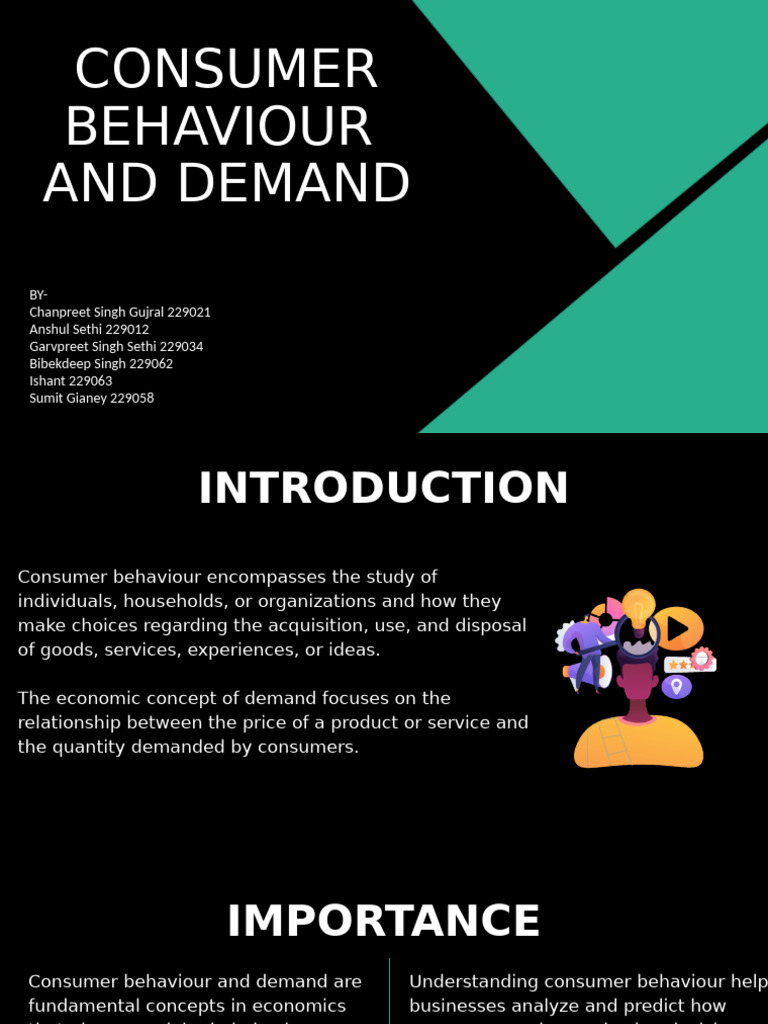 Consumer Behaviour Micro PPT Sem 2 | PDF | Demand | Elasticity (Economics)