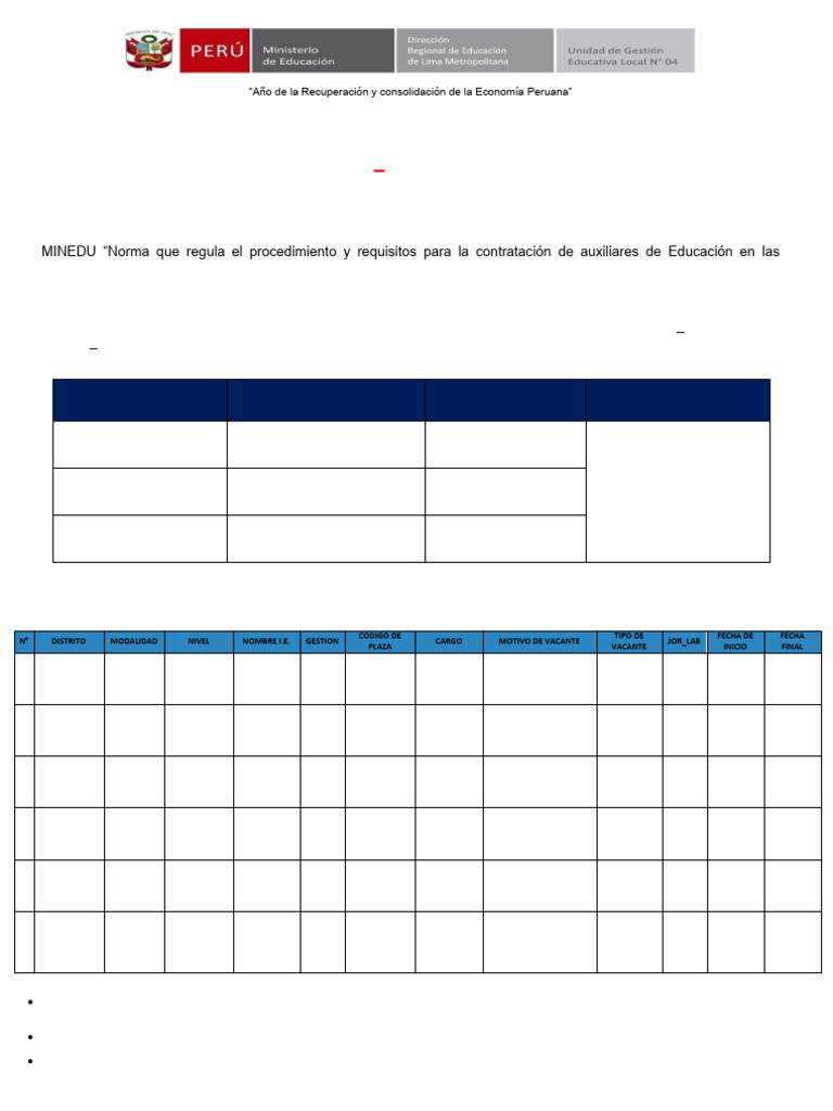 Comunicado 007 2025 Auxiliares | PDF