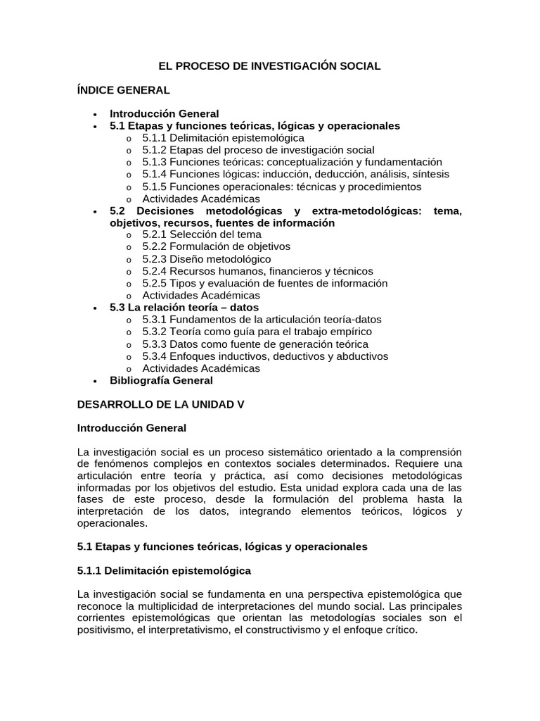Etapas del Proceso de Investigación Social | PDF | Investigación social ...