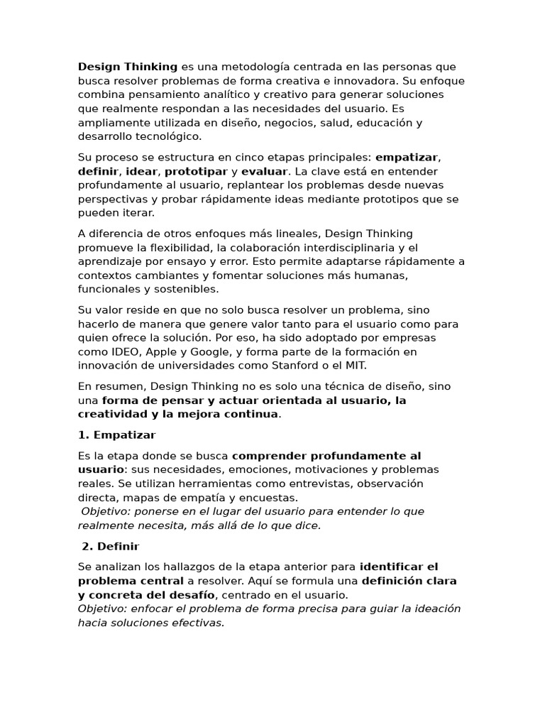 Design Thinking | PDF | El pensamiento de diseño | Ciencia cognitiva