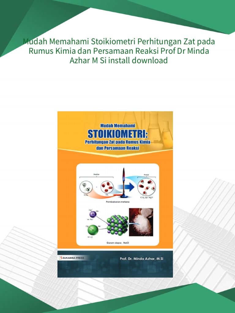 Mudah Memahami Stoikiometri Perhitungan Zat pada Rumus Kimia dan ...