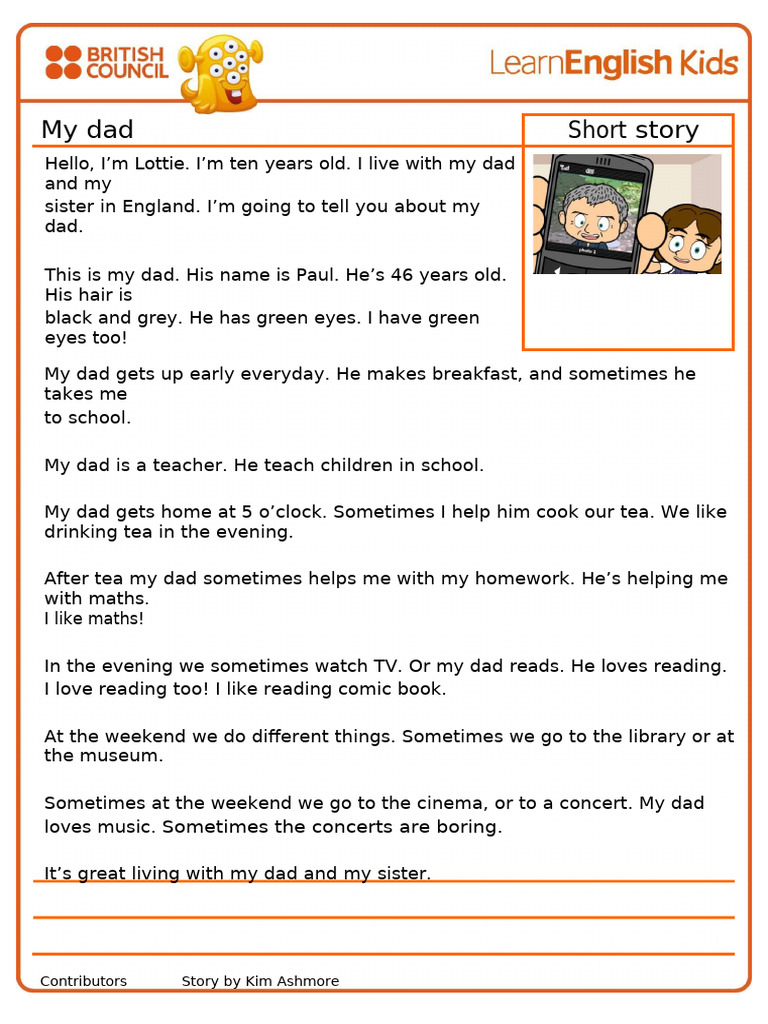 Short Stories My Dad Transcript | PDF