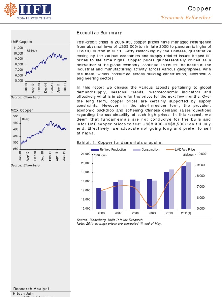 Copper Report IIFL | PDF | Economic Growth | Mining