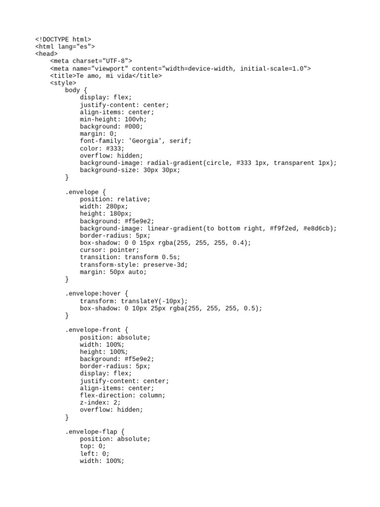Lovely Letter - HTML 5 | PDF