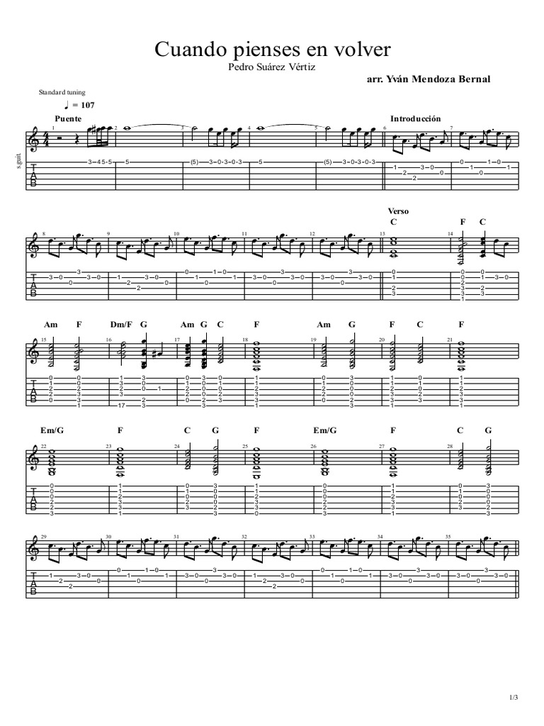 Cuando Pienses en Volver - Pedro Suárez Vértiz | PDF