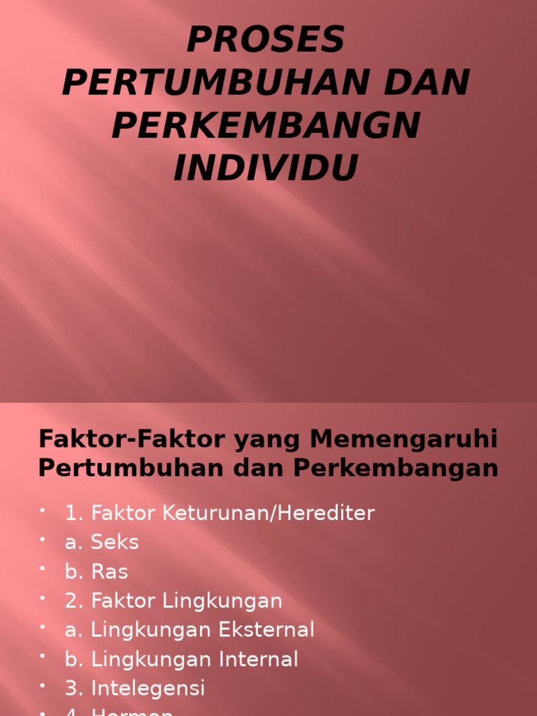 3 Proses Pertumbuhan Dan Perkembangan Individu | PDF