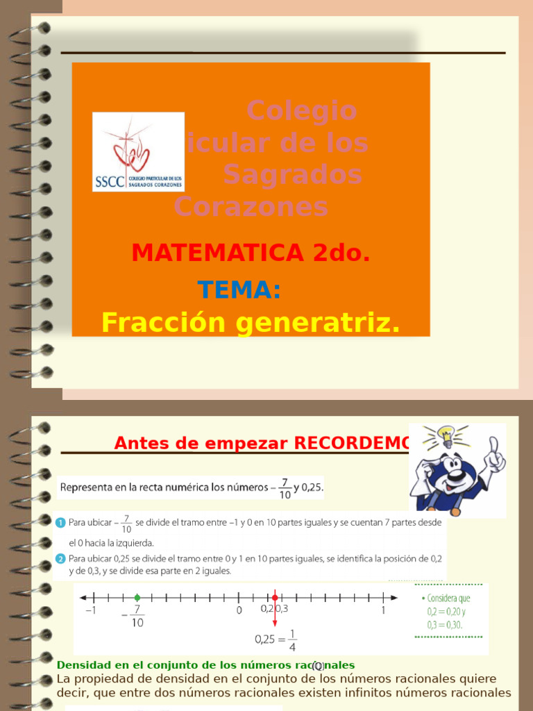 Fraccion_Generatriz | PDF | Decimal | Número racional